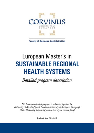 15 ma in sustainable regional health systems | PDF