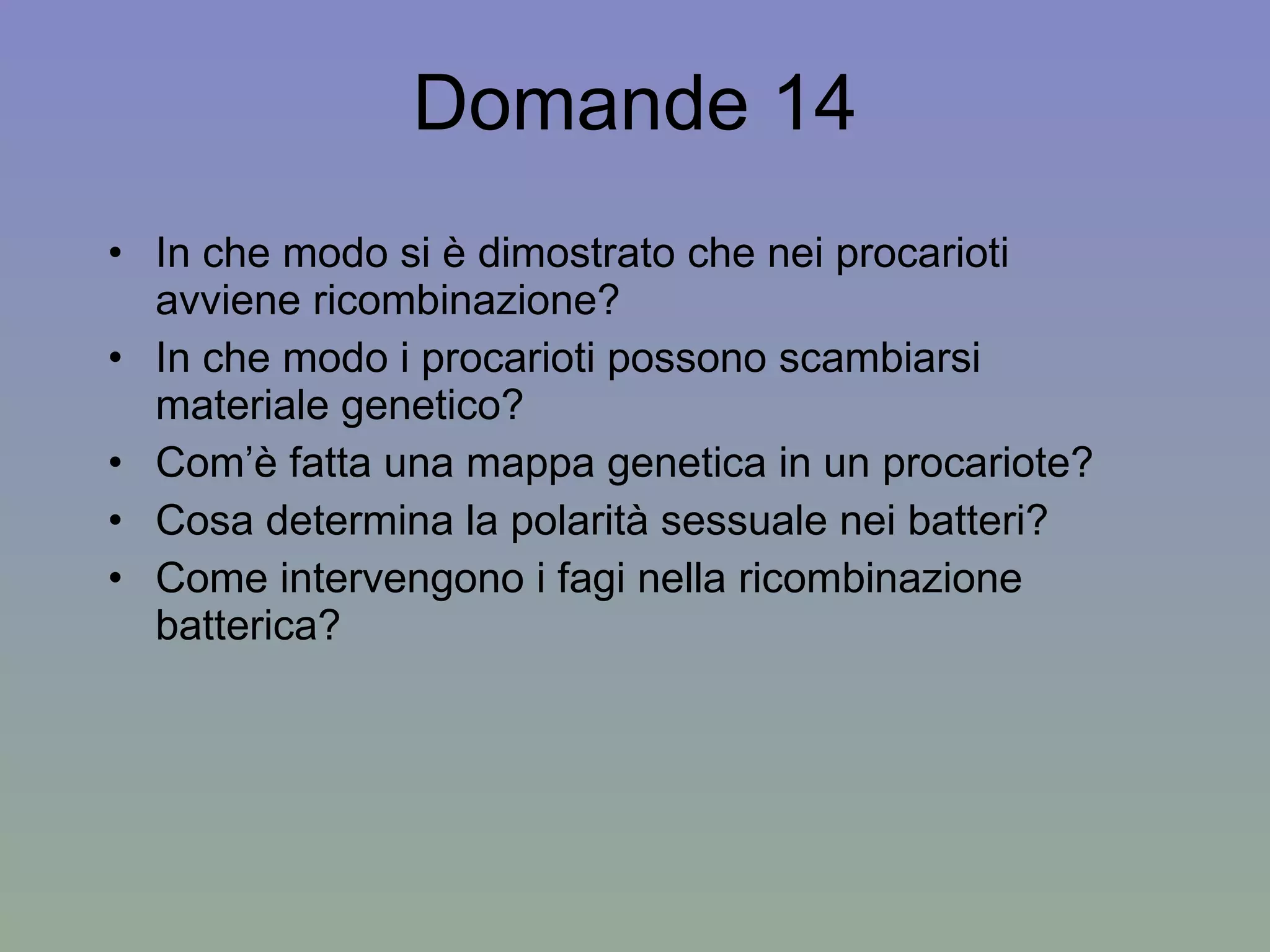 15 mappe genetiche procarioti | PPT