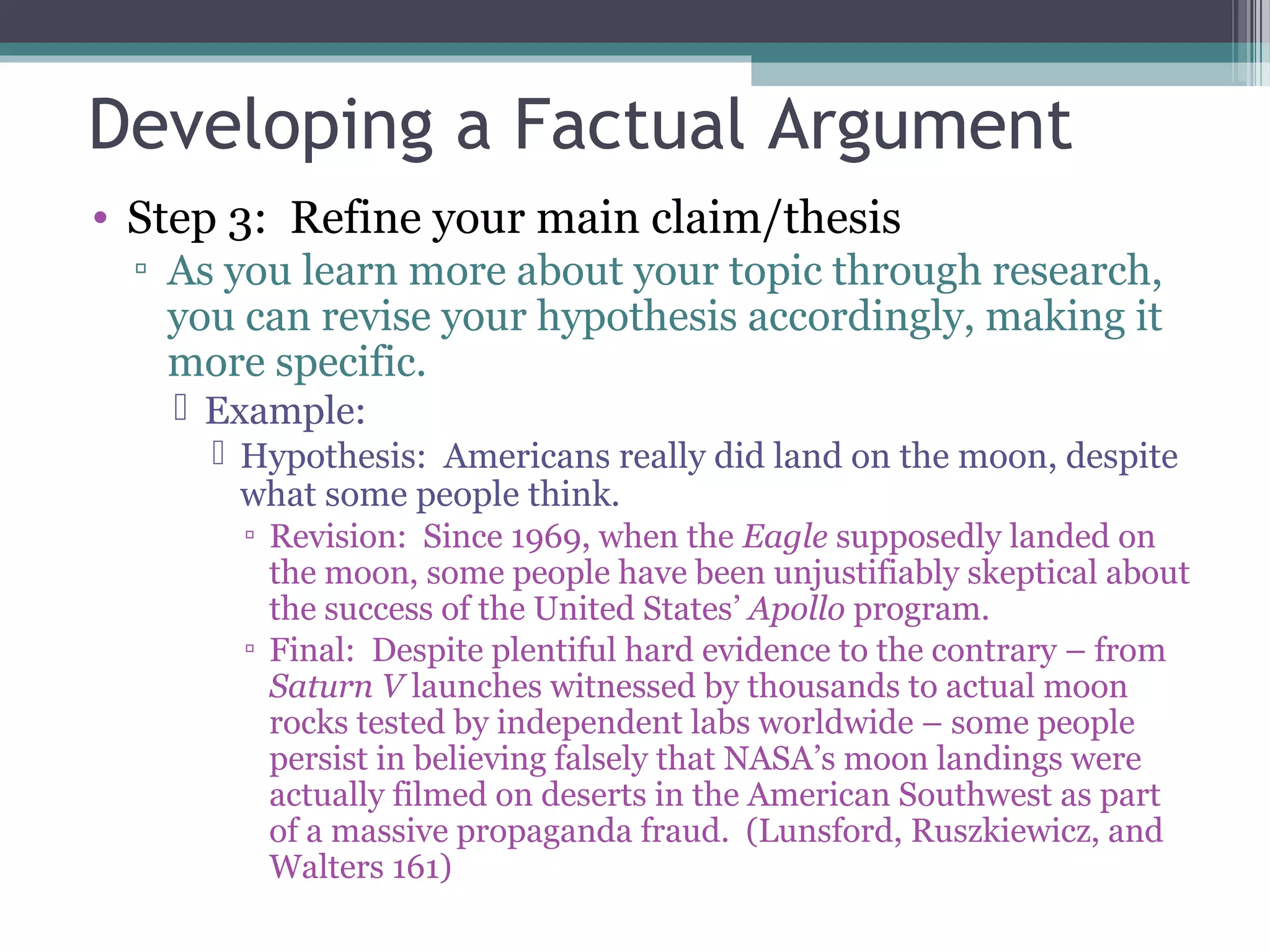 English 104: Arguments of Fact | PPT