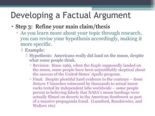 English 104: Arguments of Fact | PPT | Geography | Science