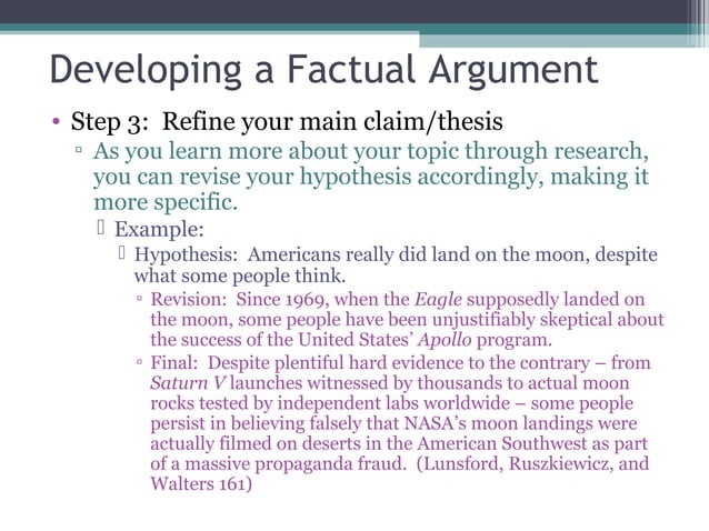 English 104: Arguments of Fact | PPT | Geography | Science