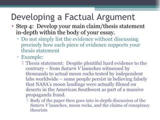English 104: Arguments of Fact | PPT | Geography | Science