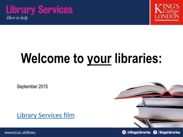 Welcome to the Library | PPT