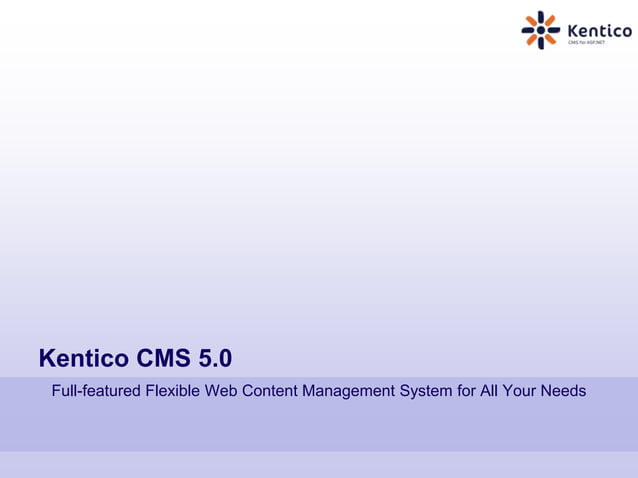 Kentico CMS Overview | PPTX