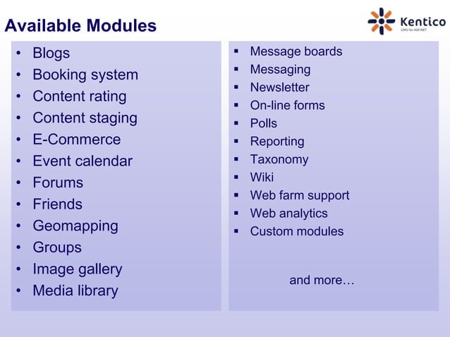 Kentico Cms Overview Ppt