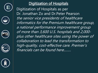 Digitization of Hospitals. | PPTX