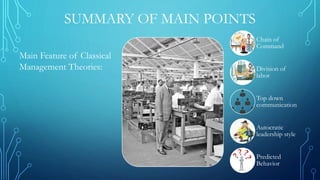 Review of Classical Management Theories | PPTX