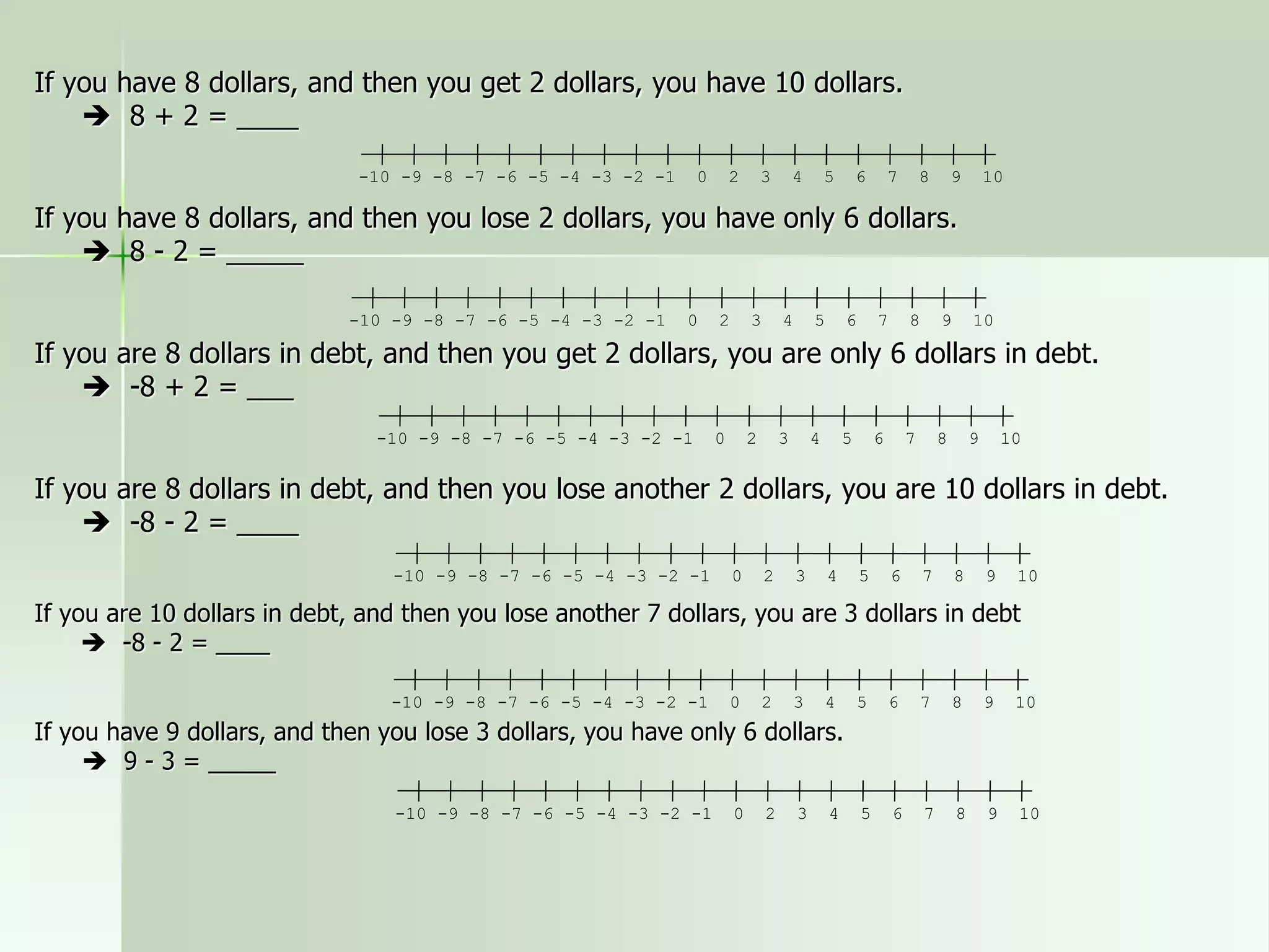 15minute-math-integers.ppt | Homework and Study | Education