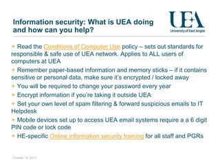 UEA new staff conference: Introduction to ISD | PPTX