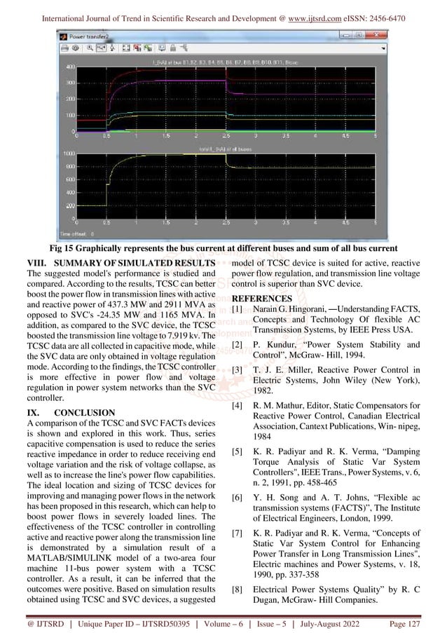 Modelling and Simulation of Facts Devices TCSC and SVC for A 11 Bus Power System | PDF