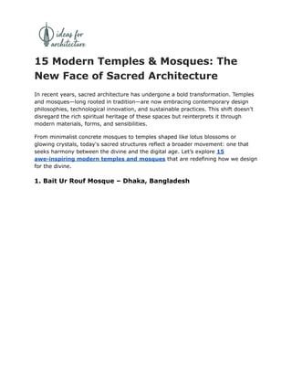 15 Modern Temples & Mosques_ The New Face of Sacred Architecture.pdf