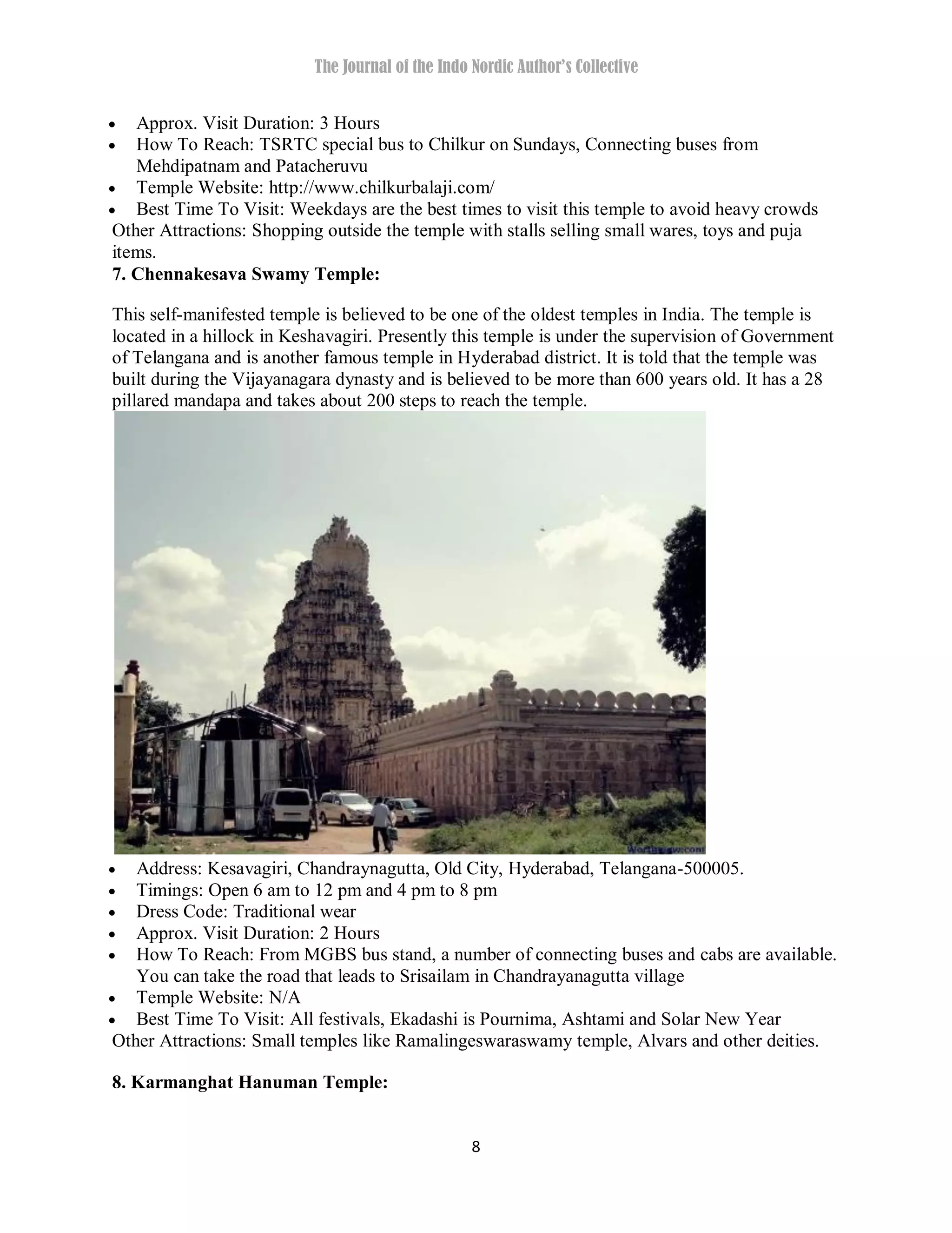 15 most famous temples in and around hyderabad | PDF