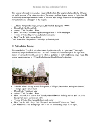 15 most famous temples in and around hyderabad | PDF
