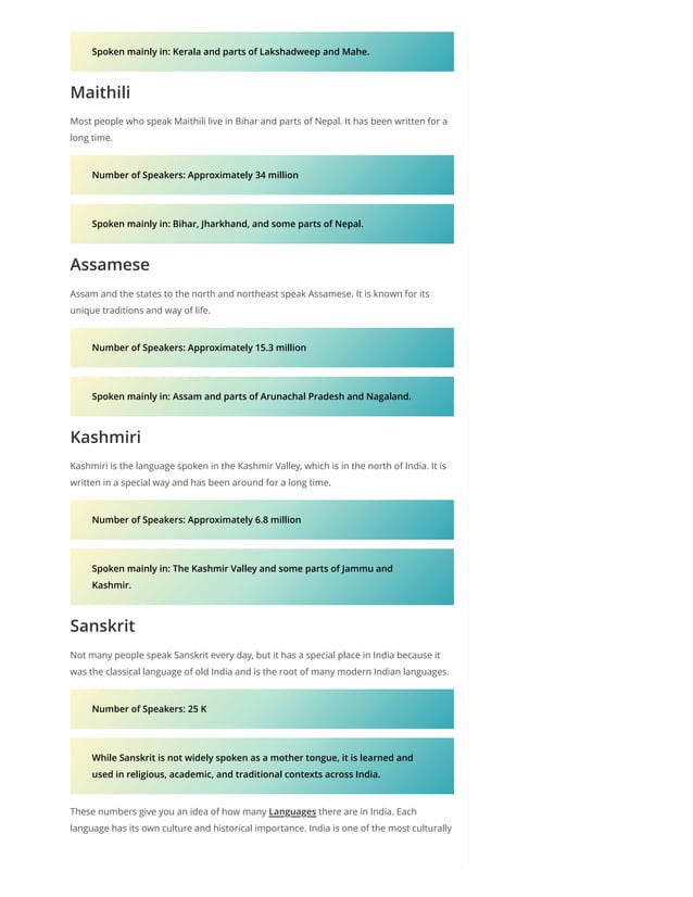15 Most Spoken Languages in India by Number of Speakers.pdf