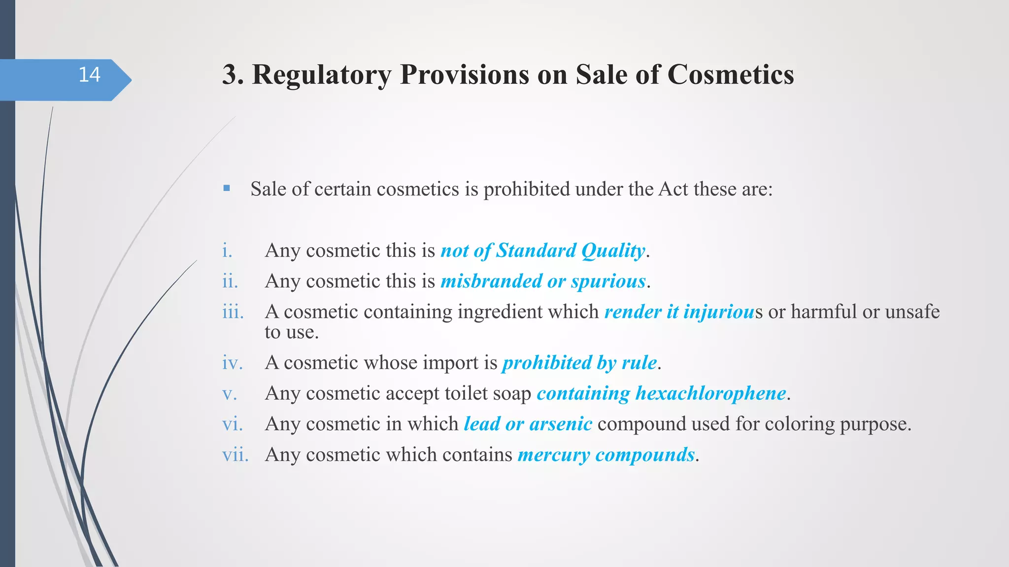 Regulatory of Cosmetic in India by Janki Patel | PPTX