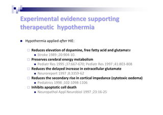 Therapeutic hypothermia for neonatal hypoxic-ischemic encephalopathy | PDF