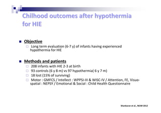 Therapeutic hypothermia for neonatal hypoxic-ischemic encephalopathy | PDF
