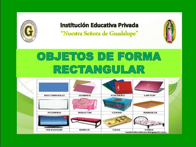 15 objetos de forma rectangular