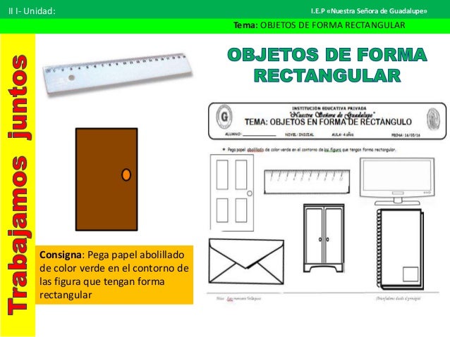 Objetos En Forma De Rectángulo Para Niños