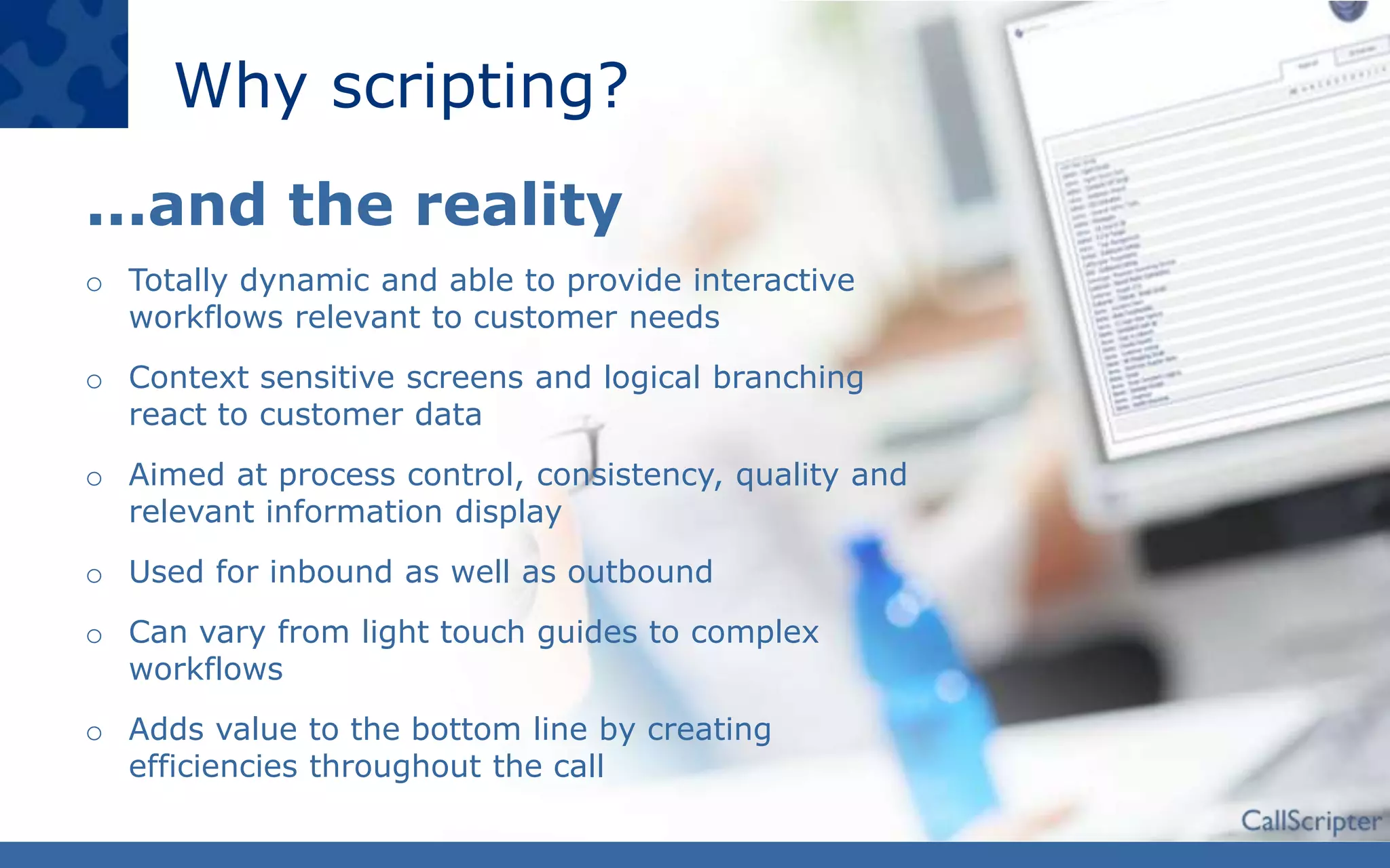 Next Generation Agent Scripting | PPTX