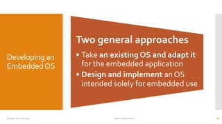 Embedded Operating Systems lecture notes | PDF
