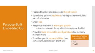 Embedded Operating Systems lecture notes | PDF