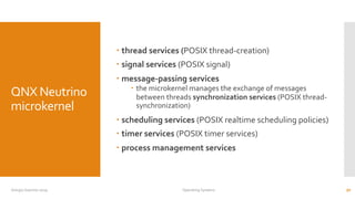 Embedded Operating Systems lecture notes | PDF