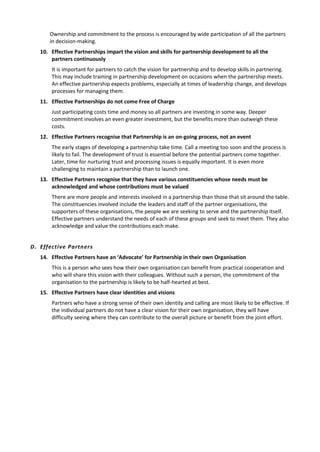 15 Partnership Principles for Interprofessional Education Networks | PDF