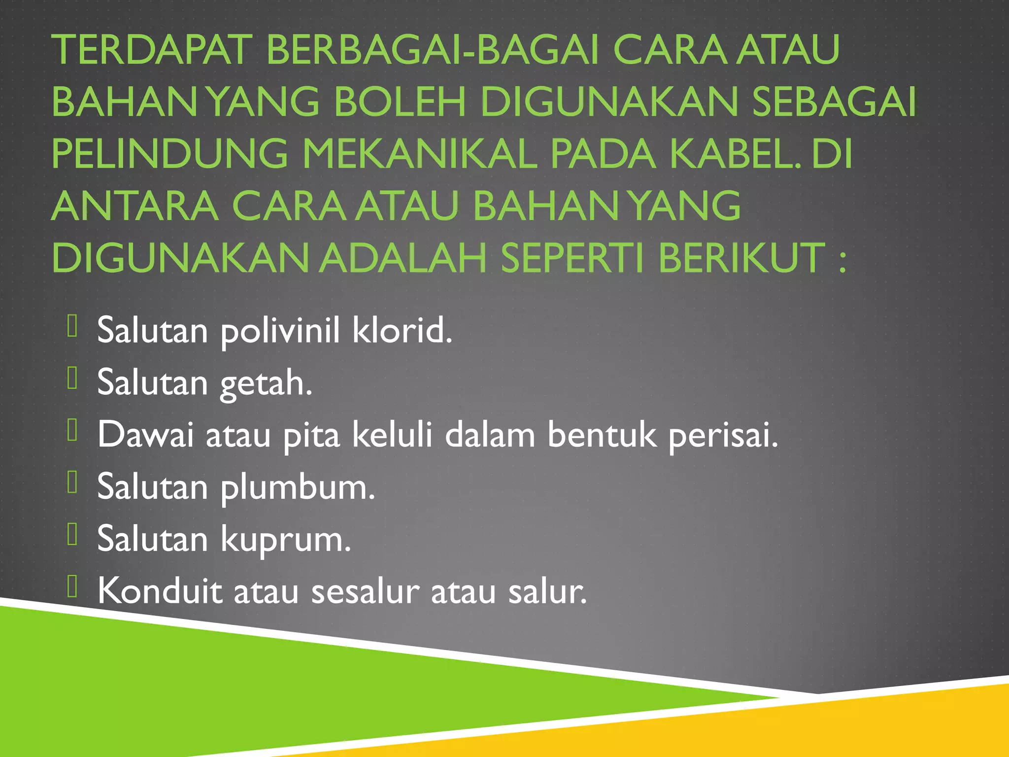 Pengalir Dan Kabel | PPT