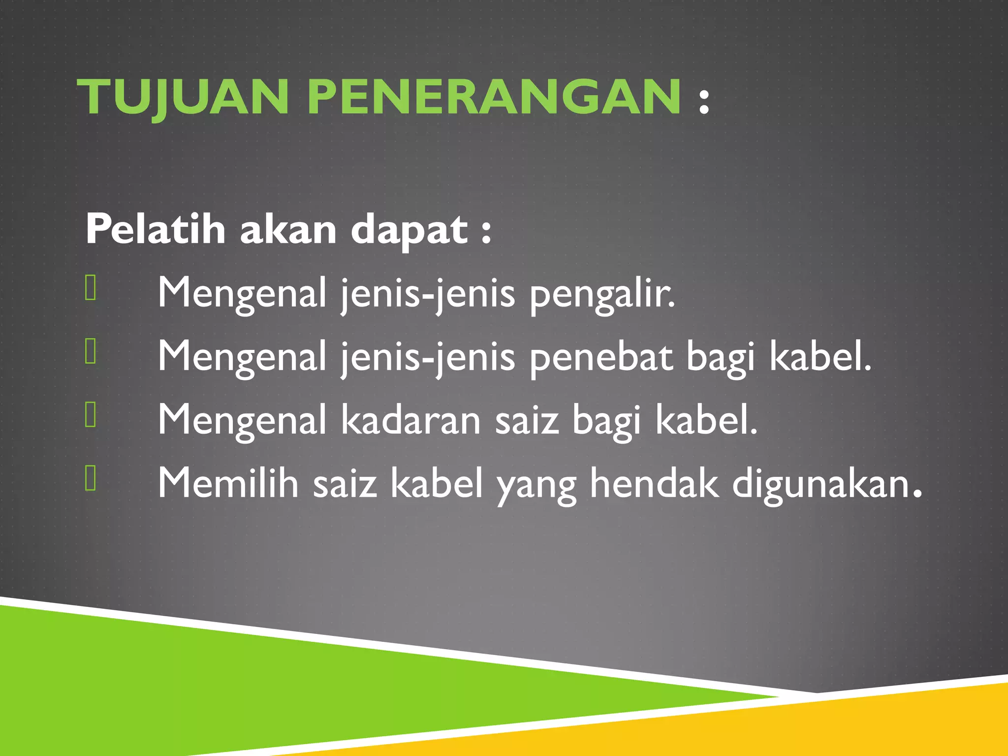Pengalir Dan Kabel | PPT