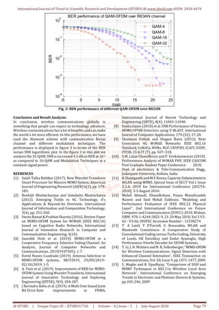 Performance Analysis of MIMO System on Different Modulation Scheme over Rician Channel | PDF