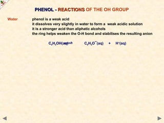 Reaction of phenol A level 9701 guide for students | PPT