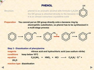 Reaction of phenol A level 9701 guide for students | PPT