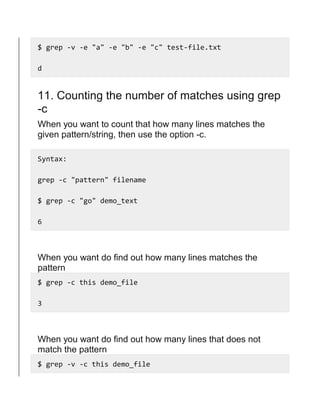 15 practical grep command examples in linux | DOCX