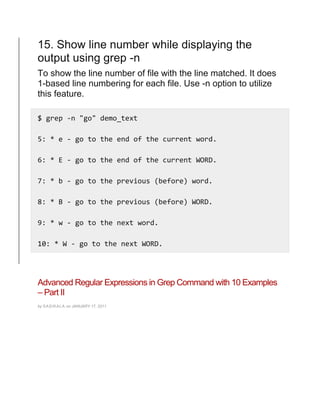 15 practical grep command examples in linux | DOCX