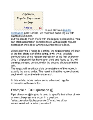 15 practical grep command examples in linux | DOCX