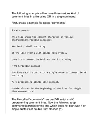 15 practical grep command examples in linux | DOCX