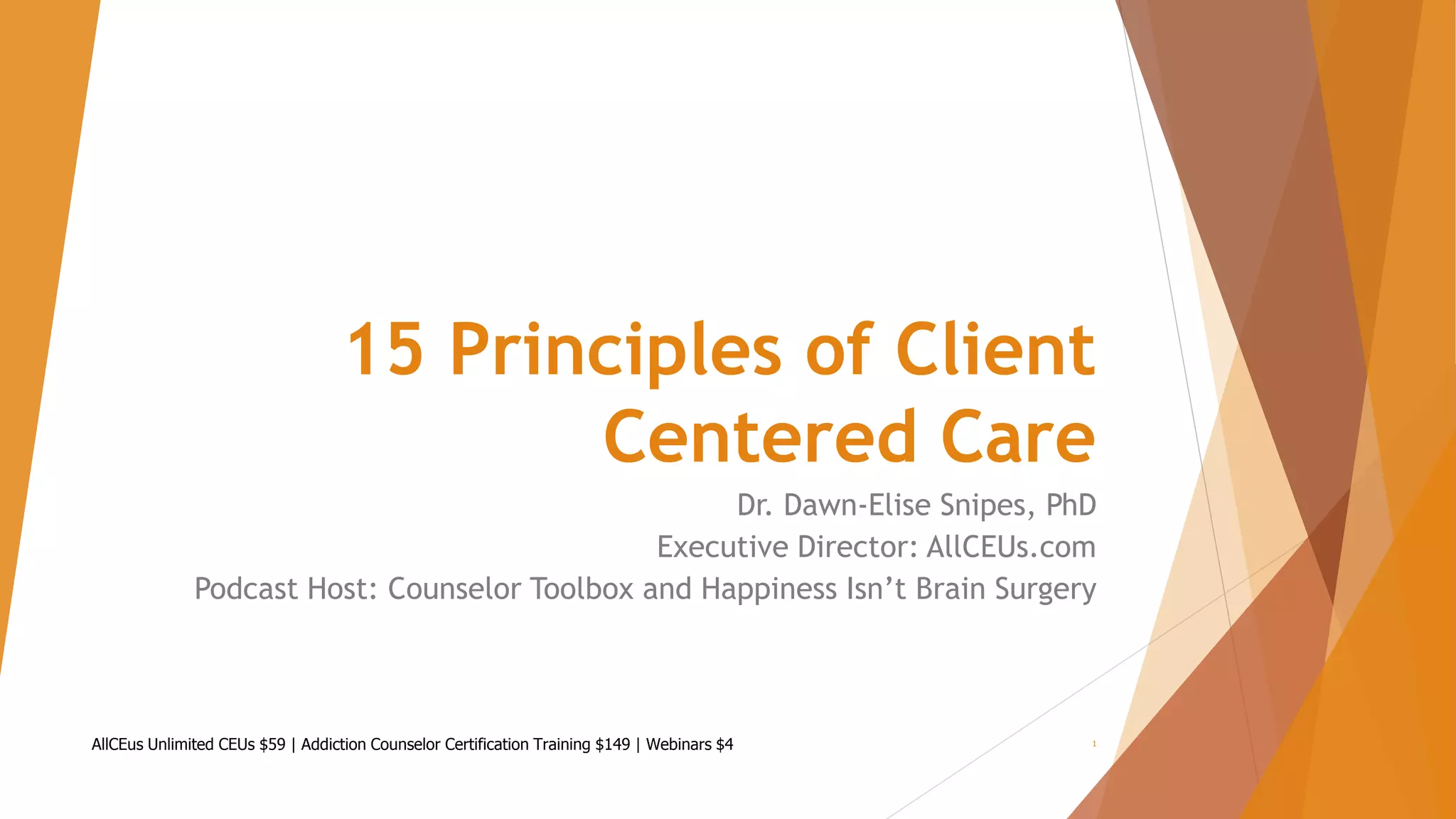 15 Principles of Client Centered Care | PPTX