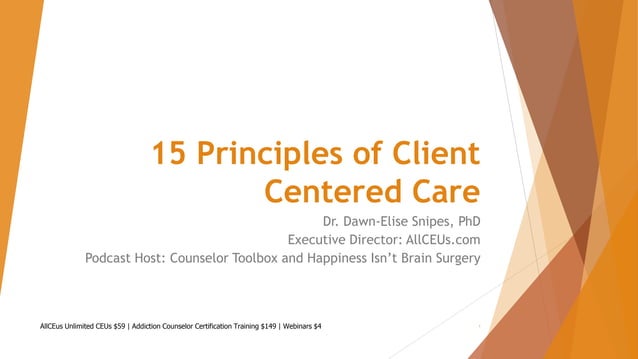 15 Principles of Client Centered Care | PPTX