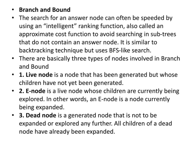 15 puzzle problem using branch and bound | PPTX