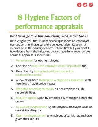 15 questions for effective employee evaluation | PDF
