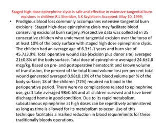reduction of blood loss in burn surgery | PPT