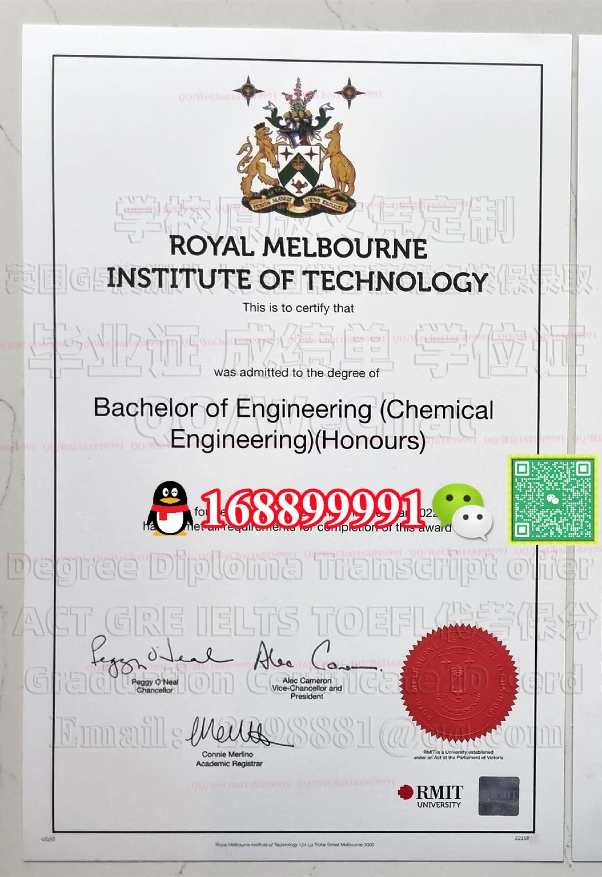 RMIT University degree offer diploma Transcript | PDF