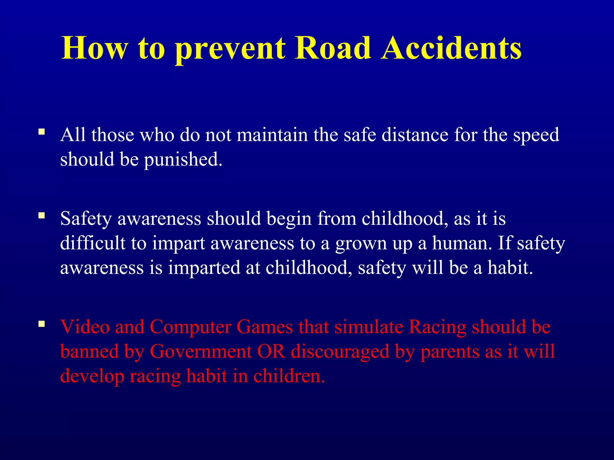 Road Traffic Accident (RTA) | PPT