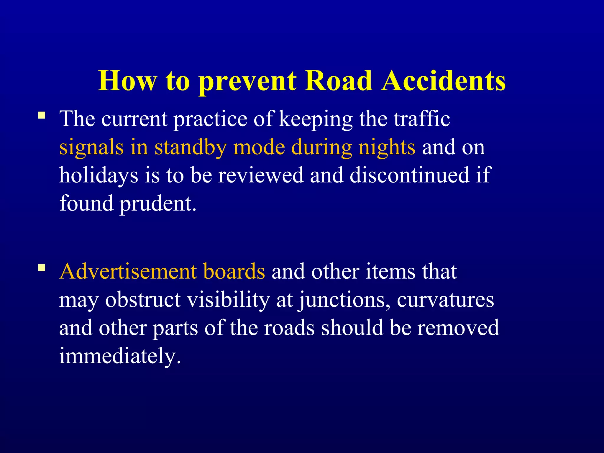 Road Traffic Accident (RTA) | PPT