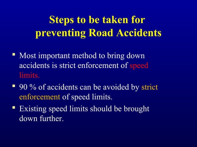 Road Traffic Accident (RTA) | PPT | Injuries | Diseases and Conditions