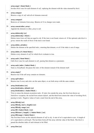 15 ruby arrays | PDF | Programming Languages | Computing