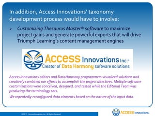 Case Study: Data Harmony Custom Features as Implemented for Triumph ...