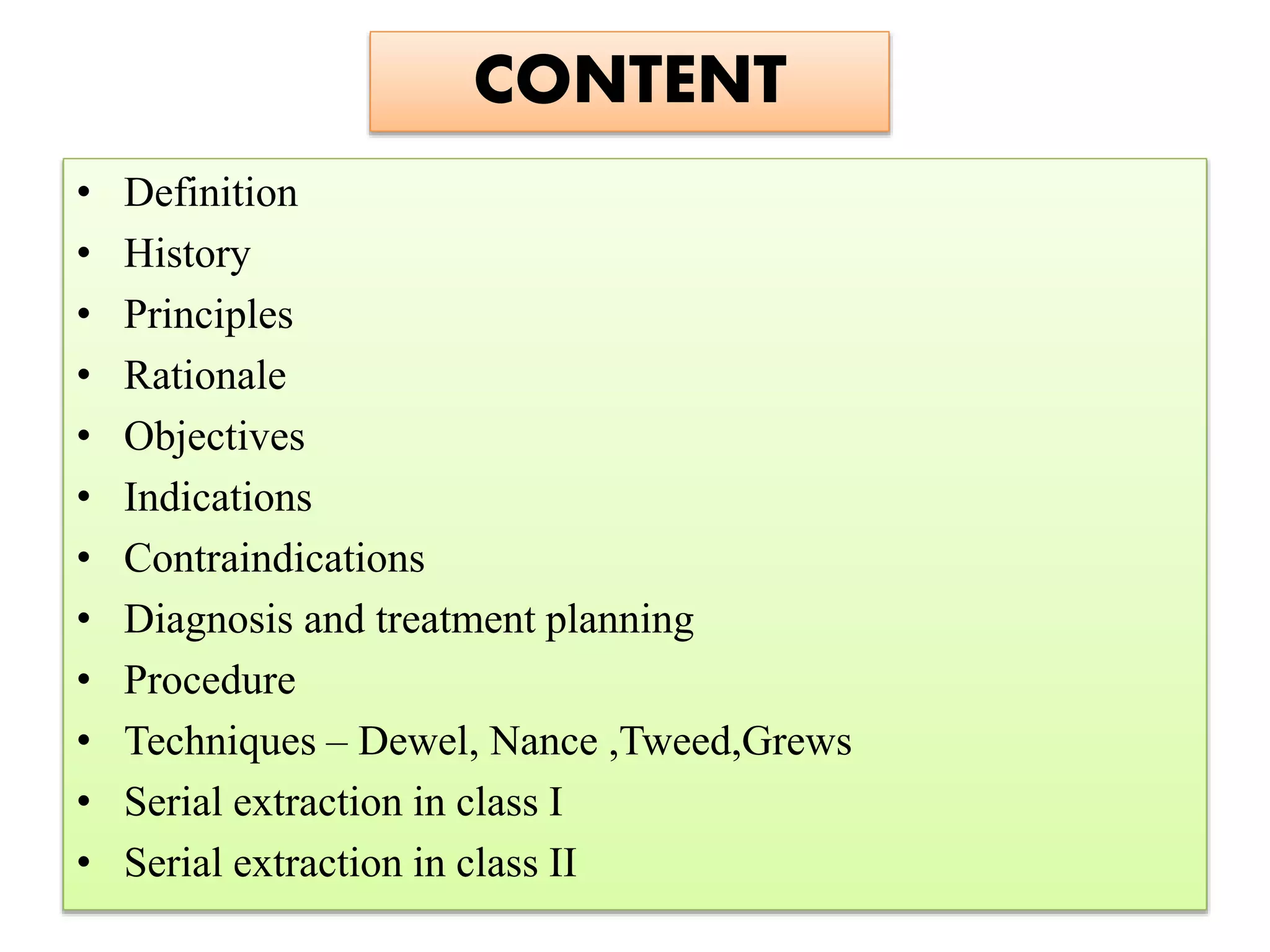 serial extraction | PPTX