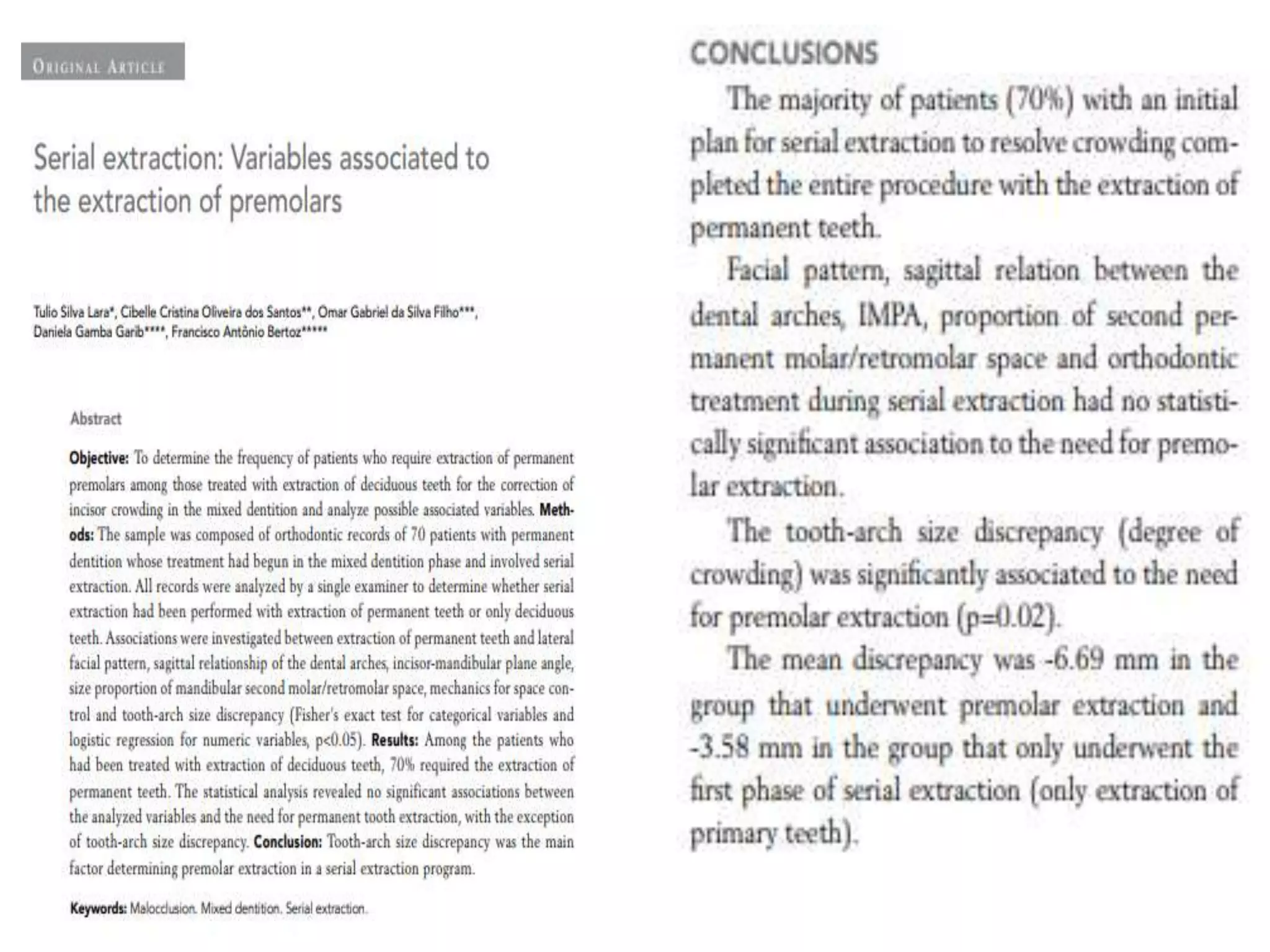 serial extraction | PPTX